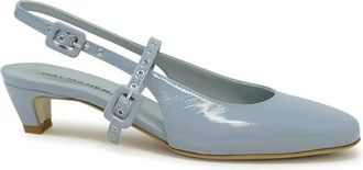 Halmanera Sandalen - Dina14 Light Blue Brezza Patent Leather Glaze Sand - Gr. 36 (EU) - in Grau - f&uuml;r Damen