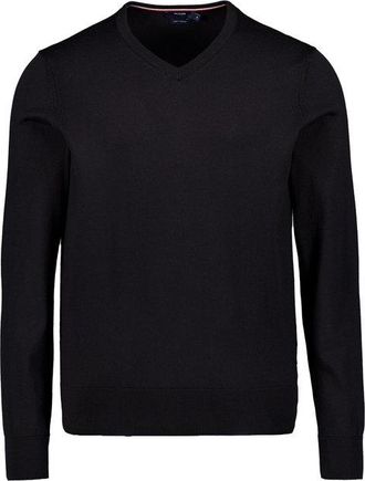 Daniel Hechter Herren Pullover schwarz Baumwolle unifarben