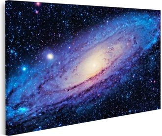 Islandburner Bild auf Leinwand Galaxie im Sternenhimmel mit leuchtenden Farben und funkelnden Sternen Bilder Wandbilder Poster