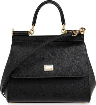 Dolce & Gabbana Femme, Sacs, Noir, Taille: ONE Size Sac &agrave; poign&eacute;e sup&eacute;rieure Sicily