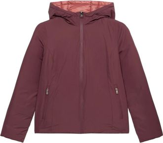 Oltre Femme, Vestes, Rouge, Taille: 50 FR Short Lightweight Down Jacket