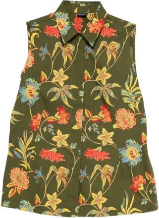 Fay Femme, Blouses et Chemises, Multicolore, Taille: 42 FR Chemise sans manches en coton