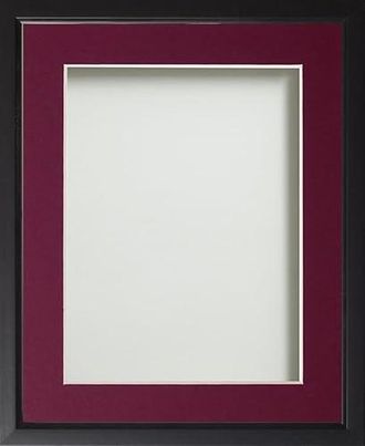 Frame Company Drayton Range Bilderrahmen, mit Passepartout, 20,3 x 15,2 cm, f&uuml;r 15,2 x 10,2 cm, Verschiedene Gr&ouml;&szlig;en, mit Echtglas, Schwarz