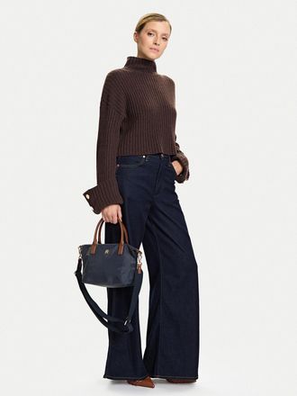 Tommy Hilfiger Handtasche Tommy Hilfiger Popette Mini Tote AW0AW17709 Dunkelblau