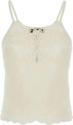 Twinset Femme, Tops, Beige, Taille: 42 FR Hauts sans manches