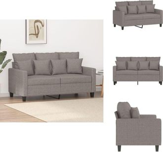 vidaXL 2-Sitzer-Sofa Taupe 120 cm Stoff - Couch - 2-Sitzer Sofa - Wohnzimmersofa - Polstercouch - Modernes Sofa