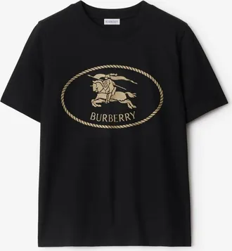 Burberry T-shirt en coton Knight, Size: XS