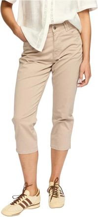 2-Biz Femme, Pantalons, Beige, Taille: 36 FR Cropped Pantalons
