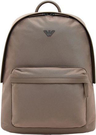 Emporio Armani Homme, Sacs, Brun, Taille: ONE Size ASV Nylon Round Backpack