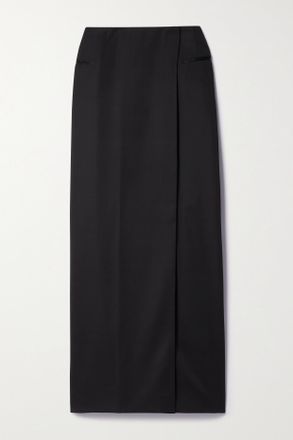 Brioni Barathea Gaia Maxi-wickelrock Aus Wolle - Schwarz