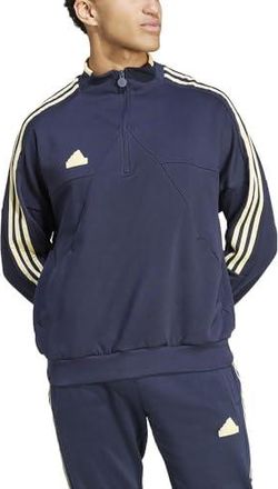 adidas House of Tiro Veste de surv&ecirc;tement en polaire demi-zipp&eacute;e pour homme Bleu encre Taille L, bleu, L