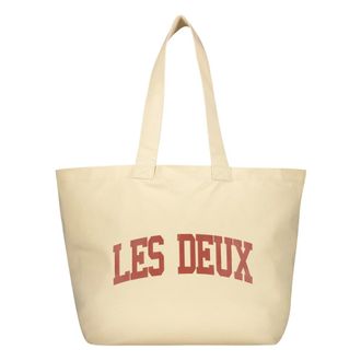Les Deux Homme, Sacs, Beige, Taille: ONE Size Cabas en Toile