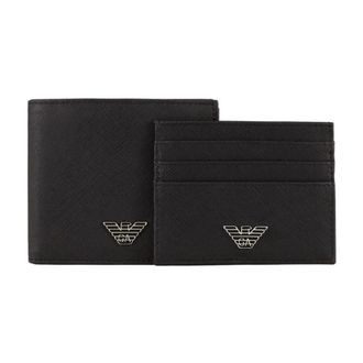 Emporio Armani Herren Geldb&ouml;rsen-Set mit Logo-Details - - Accessories - unisex - Schwarzk - ONE SIZE