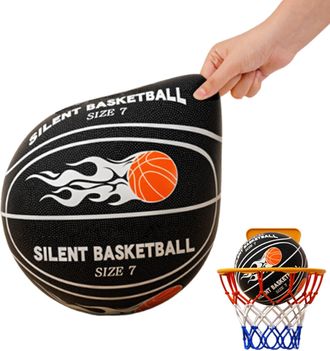 Generico Indoor-Trainingsball - leiser Wettkampfball, bequemer Griff, Leichter und sicherer R&uuml;ckprall, weiches Spieldesign, leises Basketball-Trainingsspielzeu