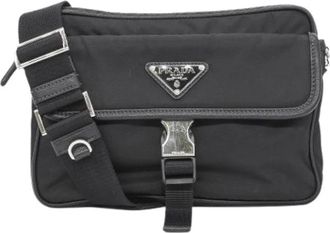Prada unisex, Pre-owned, Noir, Taille: ONE Size Pre-owned Nylon sacs-prada