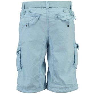 Geographical Norway Herren Baumwoll Cargo Shorts Parasol Stoff-G&uuml;rtel,Blue,M