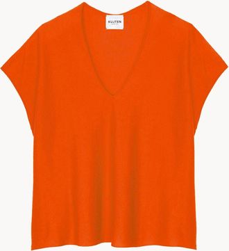 Kujten Top col V oversize cachemire et soie - Top Nosy