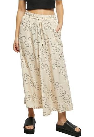 Urban Classics Ladies Viscose Midi Skirt, Jupe Femme, Softseagrassflower