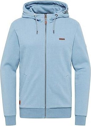 Ragwear Natte Zip Sweat &agrave; capuche pour homme Cardigan Sweat &agrave; capuche Veste de mi-saison Pull &agrave; capuche, Bleu pierre, M