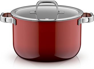 WMF Fusiontec Mineral Pro, Kochtopf mit Deckel, 24 cm, kratzfestes Material, Topf Induktion, f&uuml;r alle Herdarten geeignet, Made in Germany, Passion Red, 05