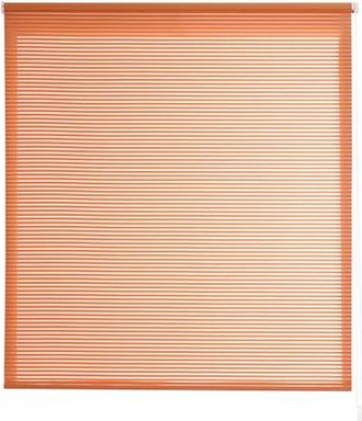Estoralis Robert Rollo, modernes Design, durchscheinende Streifen, Orange, 120 x 195 cm (B x H), Stoffgr&ouml;&szlig;e 117 x 190 cm, Jalousien f&uuml;r Fenster und T&uuml;ren