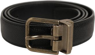 Dolce & Gabbana Calf Leather Belt - Black