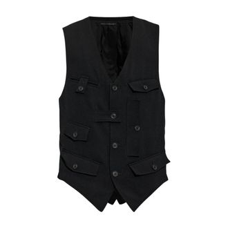 Yohji Yamamoto Wollweste - - Jackets - Herren - Schwarzk - M