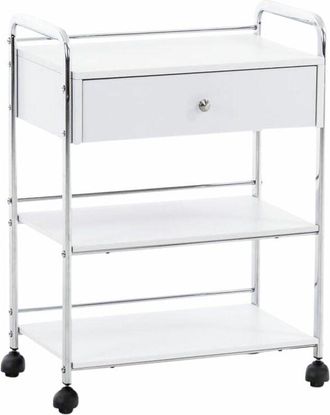 Clp Chariot pour appareils cosm&eacute;tiques PL912 Blanc