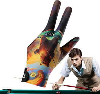 Generico Poolhandschuhe, Billardhandschuhe, f&uuml;r Herren, 3 Finger, elastisch, rutschfest, f&uuml;r Radfahren, Golf, M&auml;nner, Frauen, Jugendliche, Erwachsene