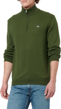 GANT Herren CTN/WO Half Zip Pullover, Country Green, 3XL
