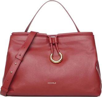 Coccinelle Femme, Sacs, Rouge, Taille: ONE Size Handbag Smooth Leather