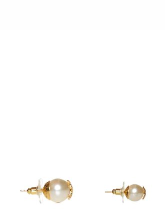 Saint Laurent Cassandre Earrings - White