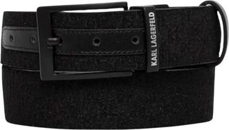 Karl Lagerfeld Homme, Accessoires, Noir, Taille: 110 CM Ceinture avec logo