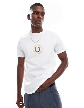Fred Perry T-shirt à motif sportif - Blanc