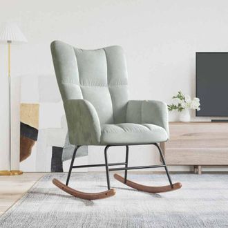 vidaXL Vidaxl - Chaise de manche en velours rembourr&eacute; &eacute;l&eacute;gant diverses couleurs disponibles couleur : Gris clair