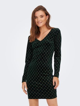 Only Normal Geschnitten V-ausschnitt Kurzes Kleid