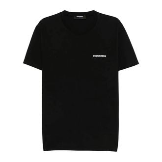 Dsquared2 Gummilogo T-Shirt - - Tops - Herren - Schwarzk - S