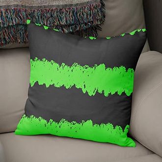 Bonamaison Le Jardin du Lin Kissen Zierkissenbezug Kissenbezug, Neongrün & Rauch Dekoration, Für Zuhause Autos Büro Sofa Wohnzimmer Couch Schlafzimmer Dekor, 50x