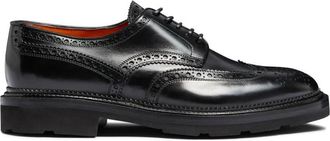 Santoni Homme, Chaussures, Noir, Taille: 41 1/2 EU Emil-D-Ntgn01 Derby Brogue