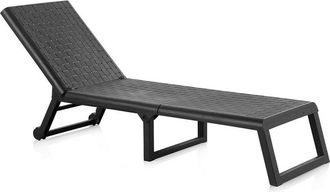 SP Berner Sp Berner - Dream Chaise longue pliante 199x58x42 cm avec dossier r&eacute;glable en 4 positions et roues arri&egrave;re