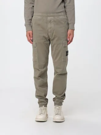 Stone Island Pantalon cargo slim fit en tissu technique stretch avec logo Compass