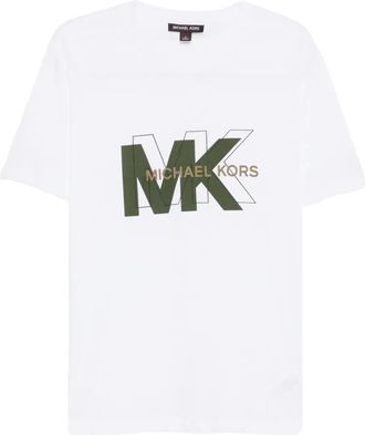Michael Kors logo-embossed T-shirt - Wei&szlig;