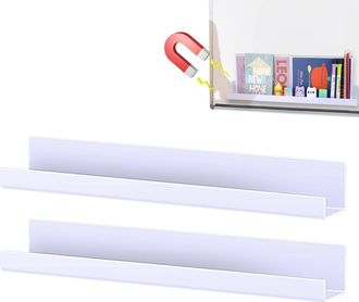 Generic Schwebendes aus Acryl - Stanzfreies Display-Set | 2-teilig transparent f&uuml;r Whiteboards, K&uuml;hlschr&auml;nke oder Klassenzimmer | Wiederverwendbarer B&uuml;cherhal