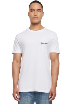 Mister Tee Herren Compton EMB Tee White, L