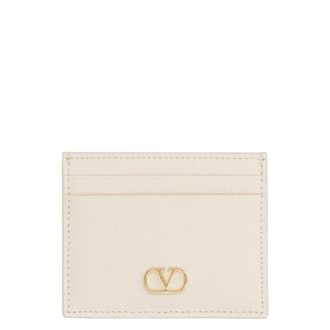 Valentino Garavani Vlogo Signature Leder Kartenetui - - Accessories - Damen - Beige - ONE SIZE