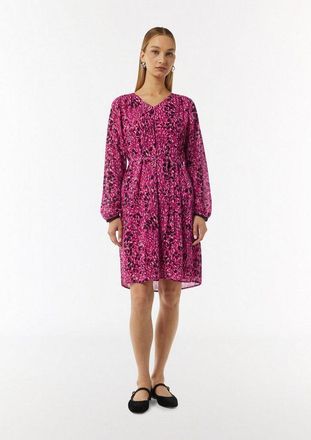 Comma Minikleid Kleid Kleid mit All-over-Print und Bindeg&uuml;rtel