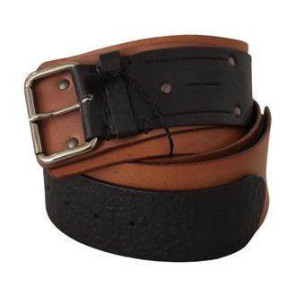 Costume National Leder G&uuml;rtel mit silberner Schnalle - - Accessories - Damen - Braun - ONE SIZE
