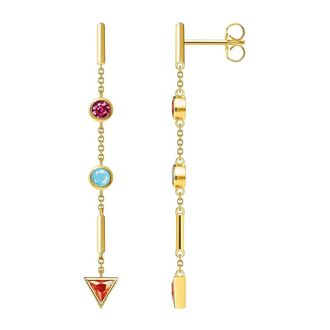 Thomas Sabo Bunte Stein Ohrringe Gold Mehrfarbig - - Accessories - Damen - Gelb - ONE SIZE