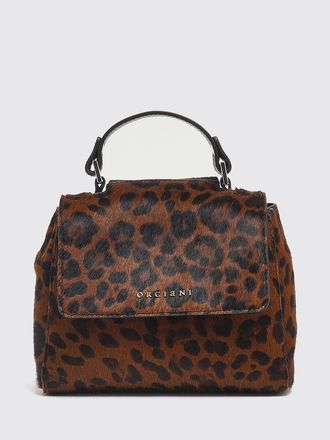 Orciani Sveva Mini-Handtasche aus Ponyfell mit Animal-Print