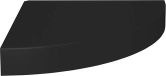 Generic vidaXL Eckregal Schweberegal Wandregal B&uuml;cherregal CD DVD Regal Wandboard H&auml;ngeregal Wand Dekoregal Freischwebend Schwarz 25x25x3,8cm MDF